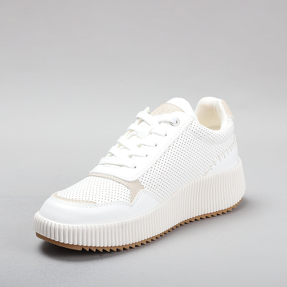 Shop Lesansa Dina White Beige Women Sneakers | Zeke Collection NZ