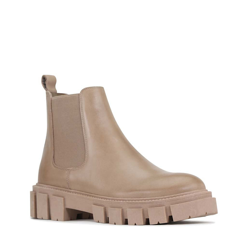 Shop Eos Fea Taupe Women Chelsea Leather Boots | Collective Shoes NZ