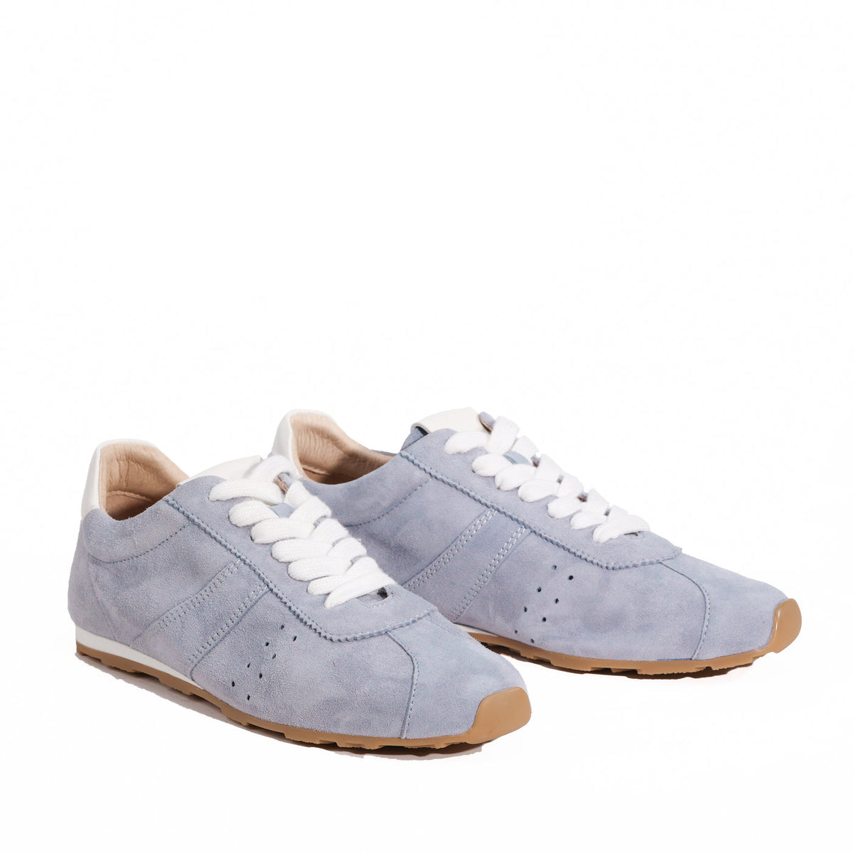 EOS Jas Light Blue Leather Sneakers | Zeke Collection NZ