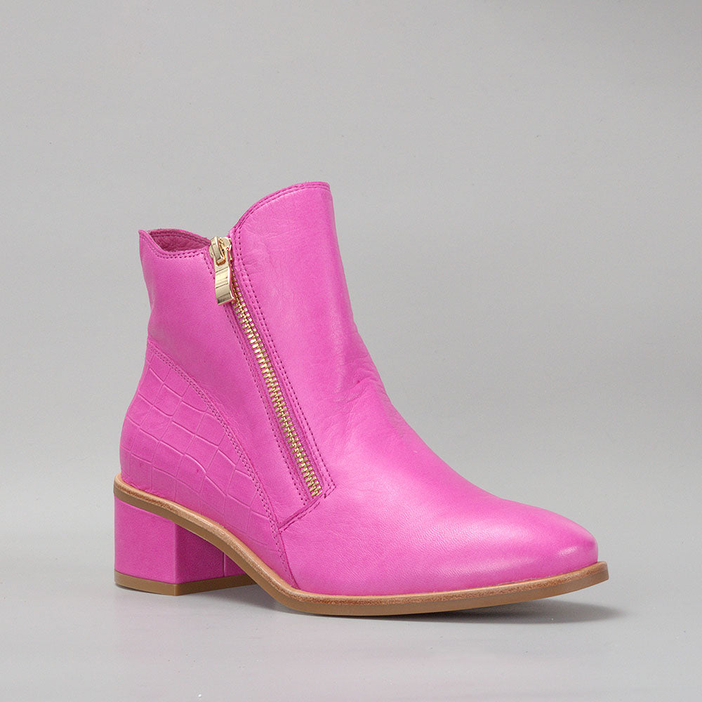 Shop Lesansa Refine Hot Pink Women Twin Zip Boots | Zeke Collection NZ