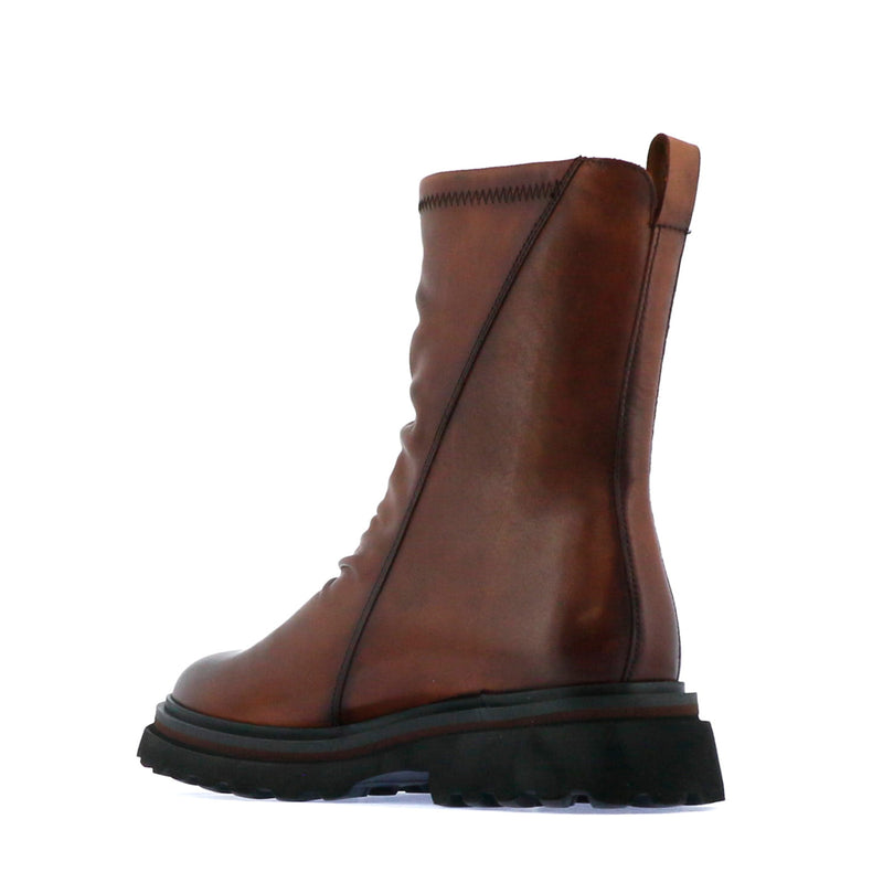 EOS Skarlet Brandy Leather Mid Boots | Zeke Collection NZ